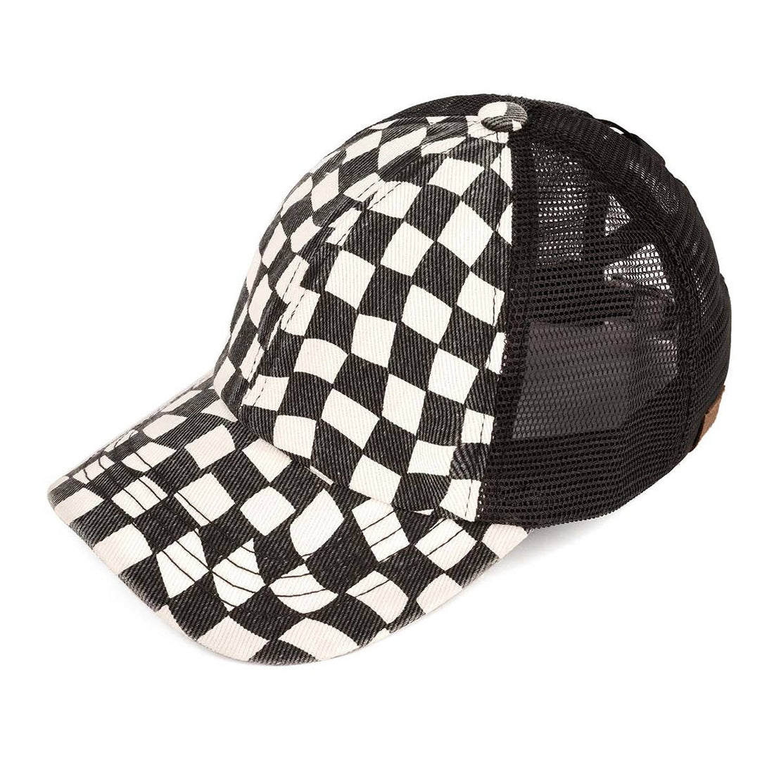 Checkered Pattern Baseball Cap – bratspurpleboutique